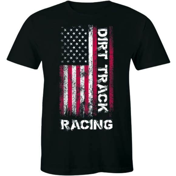 Half It | Shirts | Dirt Track Racing Stand Up American Flag Tshirt ...